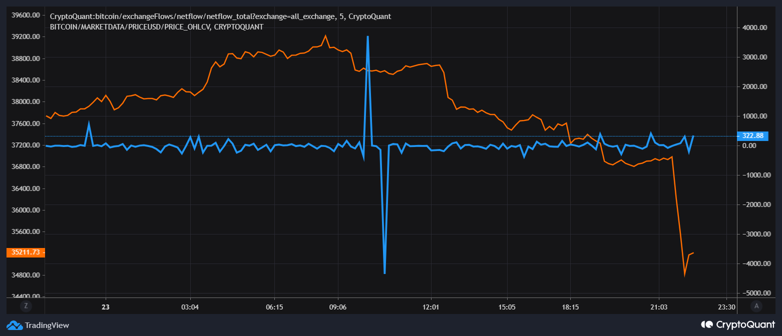 BTC - Netflow Total | CryptoQuant