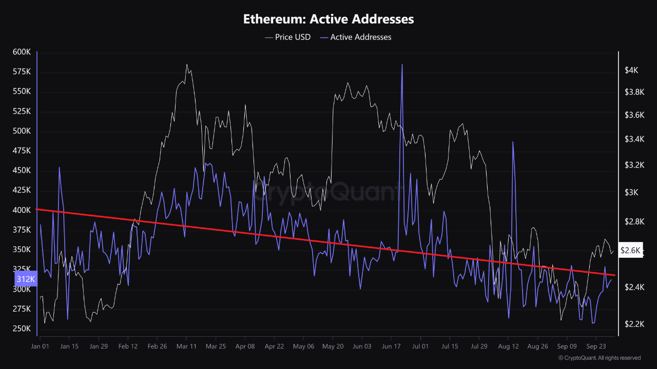 Since the beginning of 2024, the number of active Bitcoin and Ethereum ...