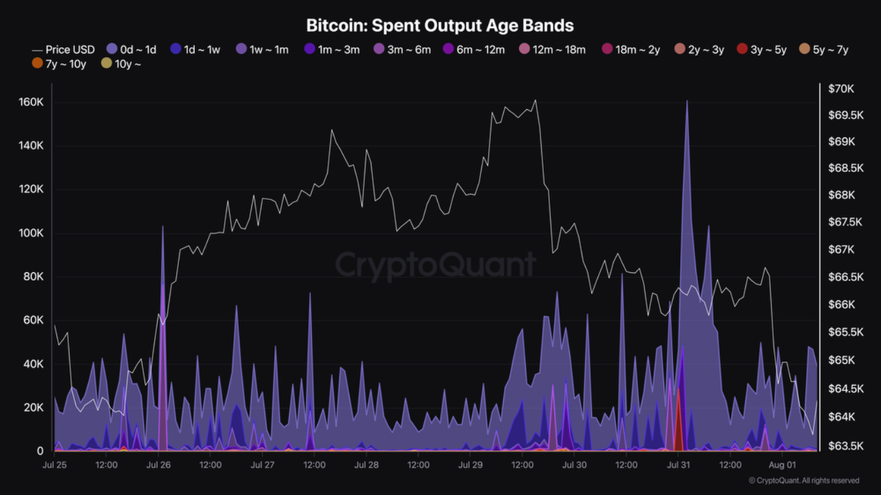 The movements in the age bands brought the market down. | CryptoQuant