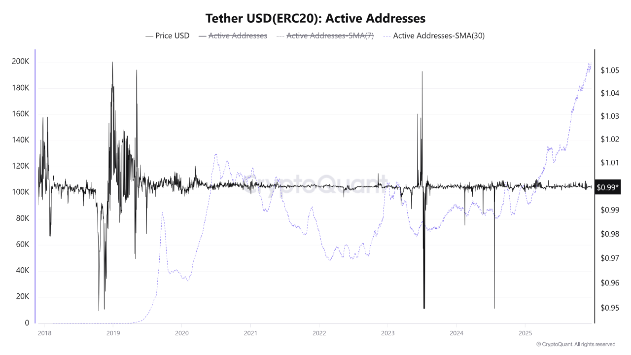 Historic Milestone: Tether (ERC-20) Network Activity Hits All-Time High ...