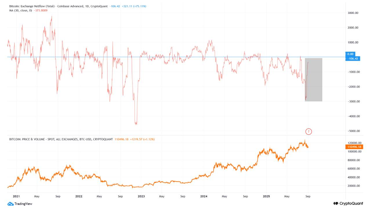 Coinbase Surge & Binance Peak in Netflow – A Dual Signal for Bitcoin ...