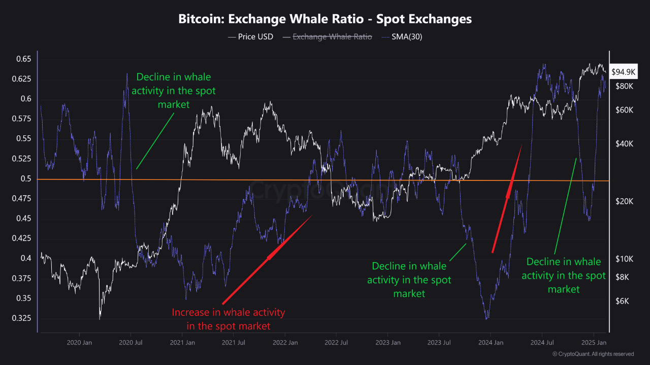 Whale activity in the spot market has peaked | CryptoQuant