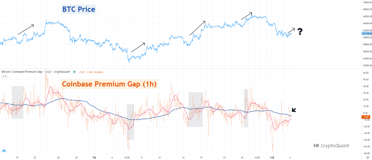 Possibility of Short-term BTC Increase Indicated by Coinbase Premium | CryptoQuant