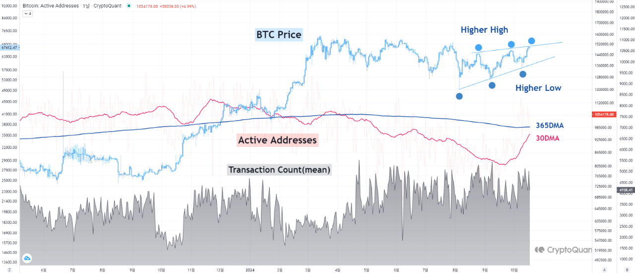 Bitcoin Establishing an Upward Structure: A Look at Active Address Momentum | CryptoQuant
