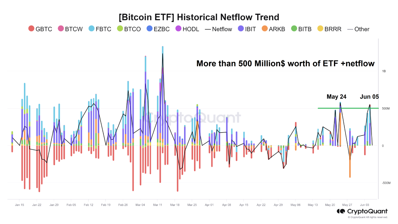 New Bitcoin ETF +Netflow | CryptoQuant